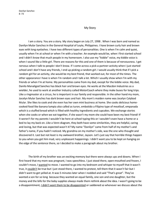 Danilyn's My Story | DOCX