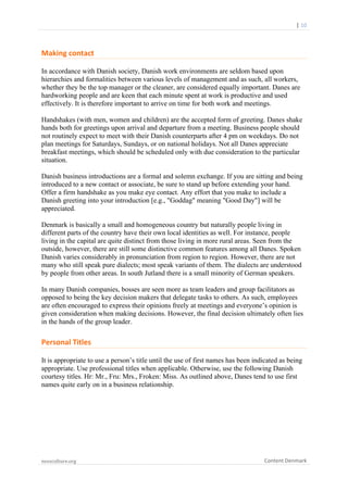 Danish business culture guide - Learn about Denmark | PDF