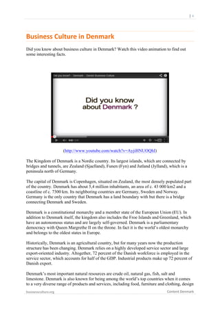 Danish business culture guide - Learn about Denmark | PDF