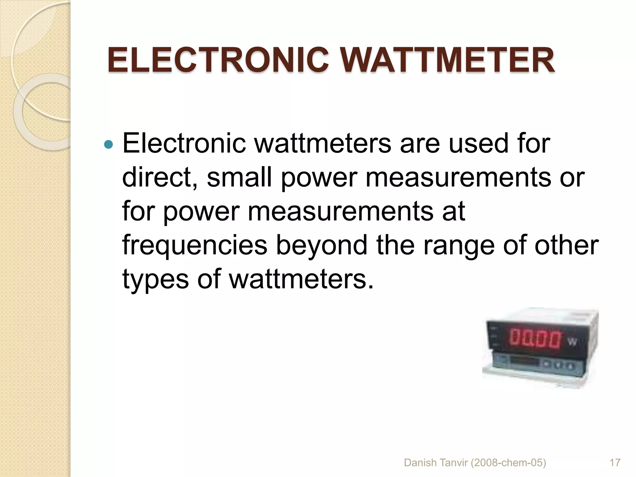 Power and Energy Measurement | PPTX