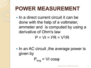 Power and Energy Measurement | PPTX