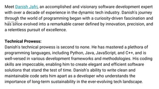 Danish Jafri: A Visionary Software Development Expert.pptx