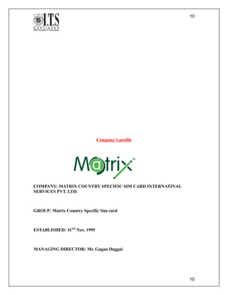 Danish project Matrix sim cards industry | DOC