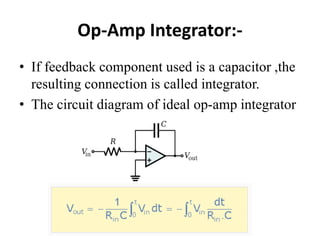 integrator and differentiator op-amp | PPTX