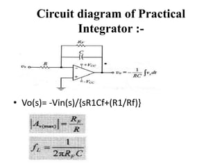integrator and differentiator op-amp | PPTX