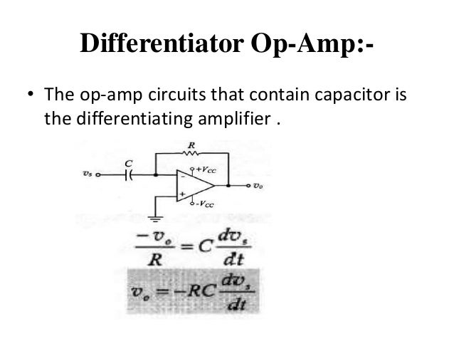 integrator and differentiator op-amp