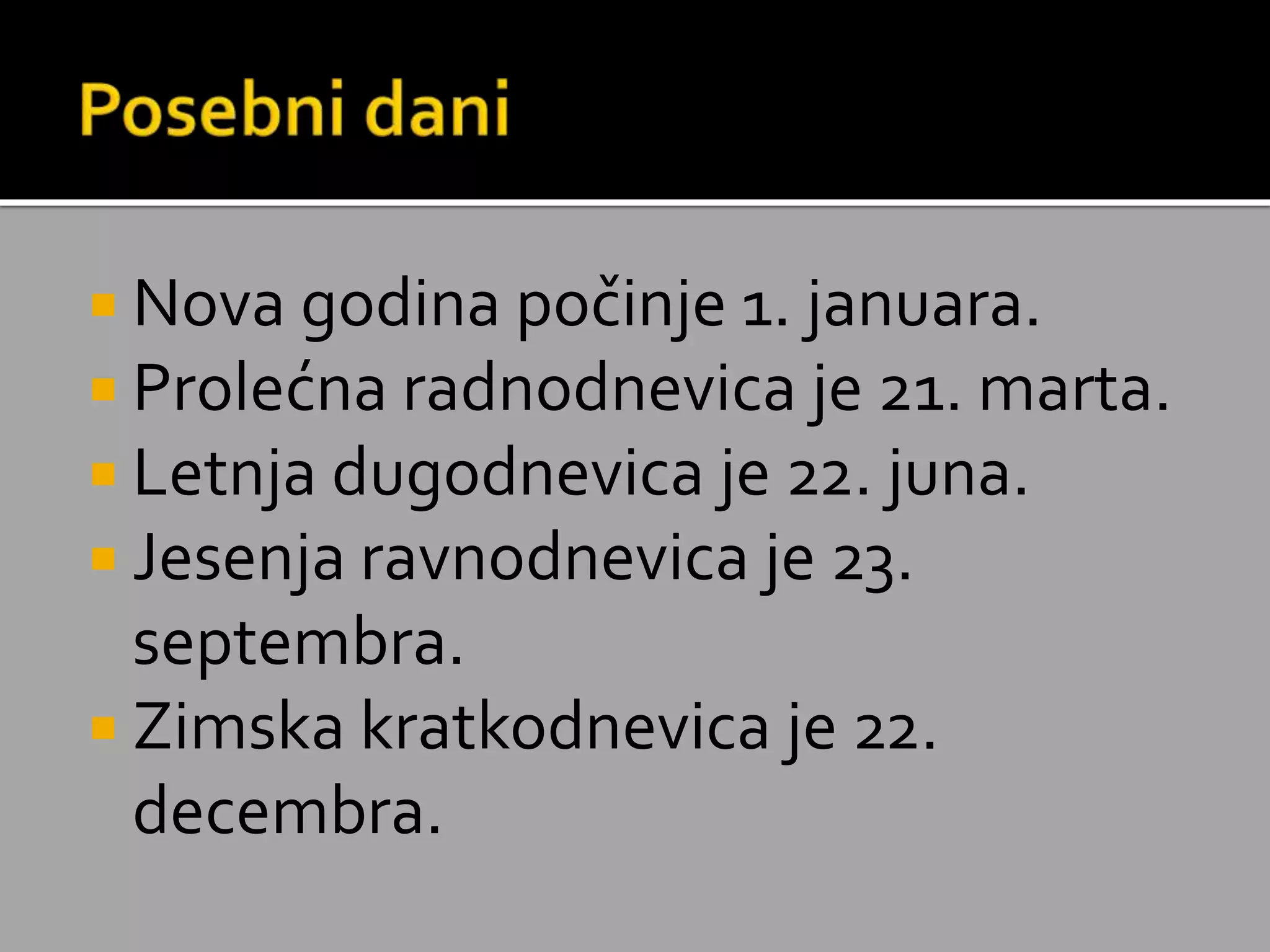 Meseci u godini | PPTX