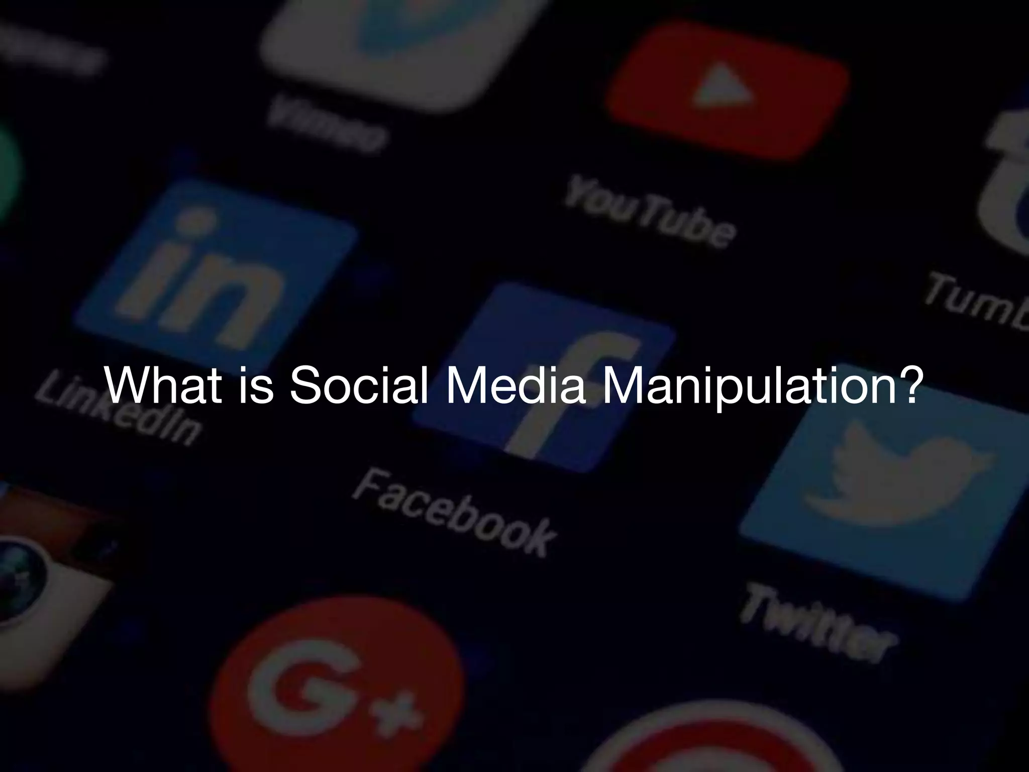 Fighting Social Media Manipulation with Machine Learning | PPTX ...