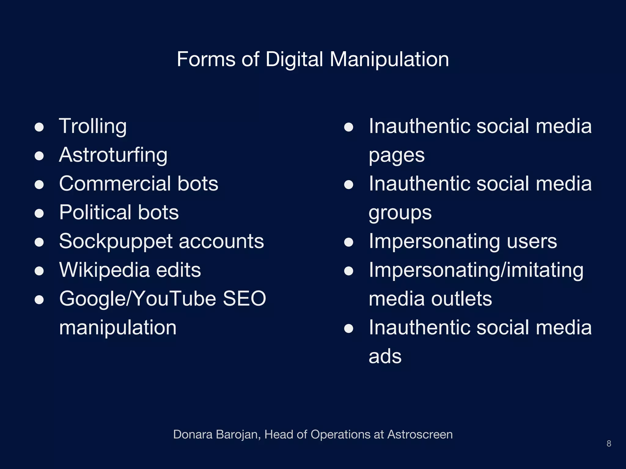 Fighting Social Media Manipulation with Machine Learning | PPTX