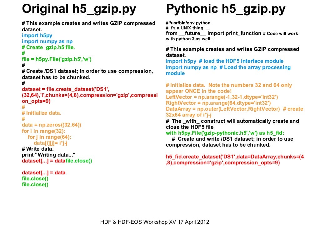 Using Hdf5 And Python The H5py Module 1323