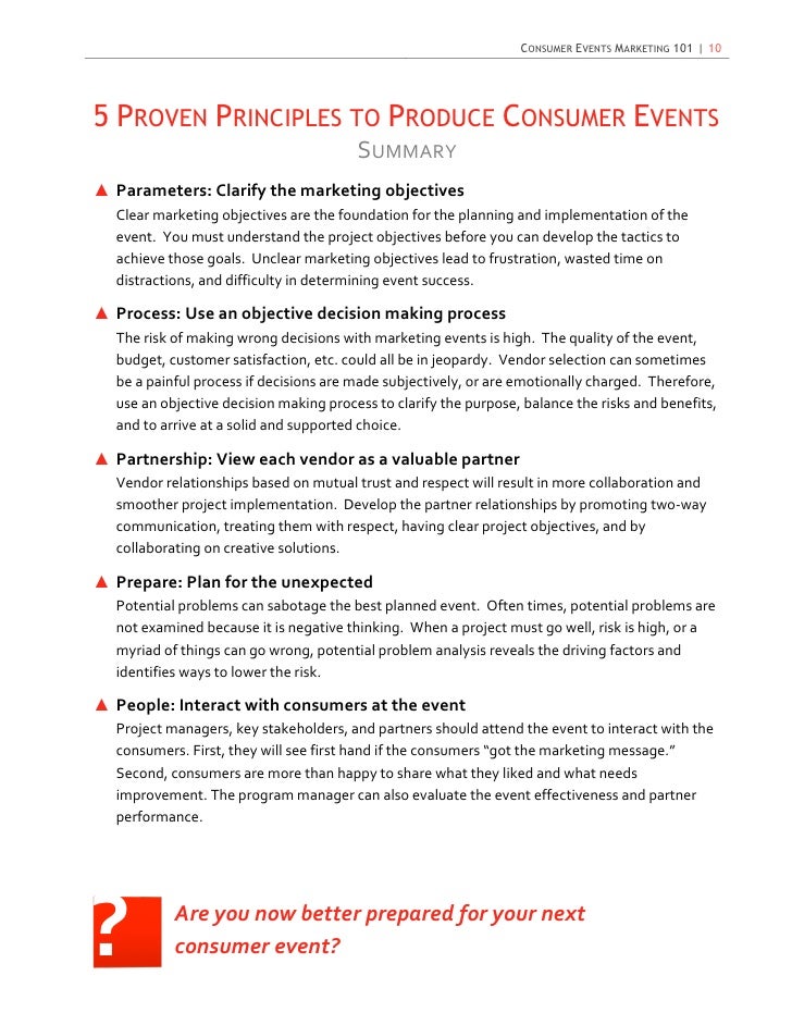 Consumer Interactions Event Marketing