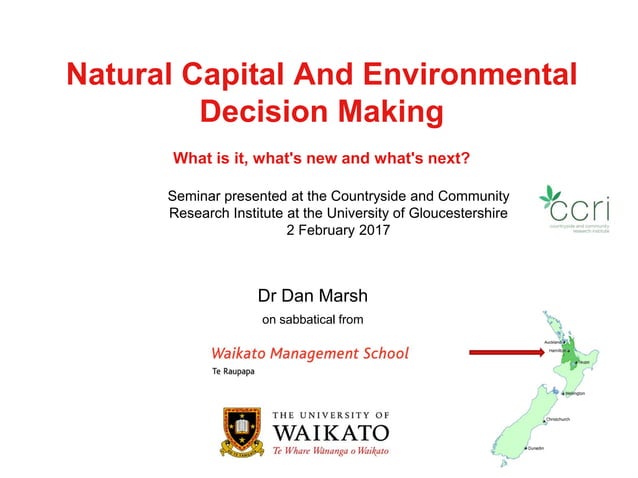 Natural Capital and Environmental Decision Making | PPT