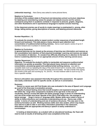 Danny a[1] | DOC | Educational Assessment | Education