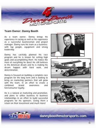 Danny Booth Motorsports Marketing Presentation 2010 2011 | PDF