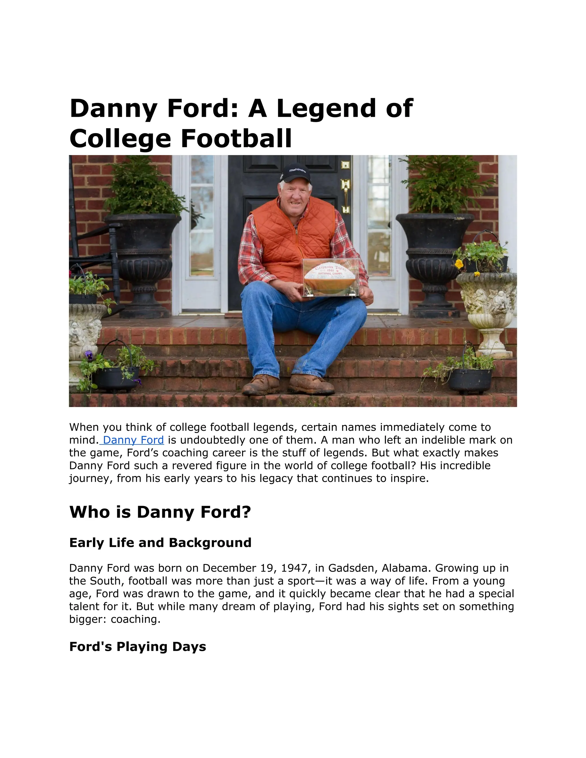Danny Ford_ A Legend of College Football.docx