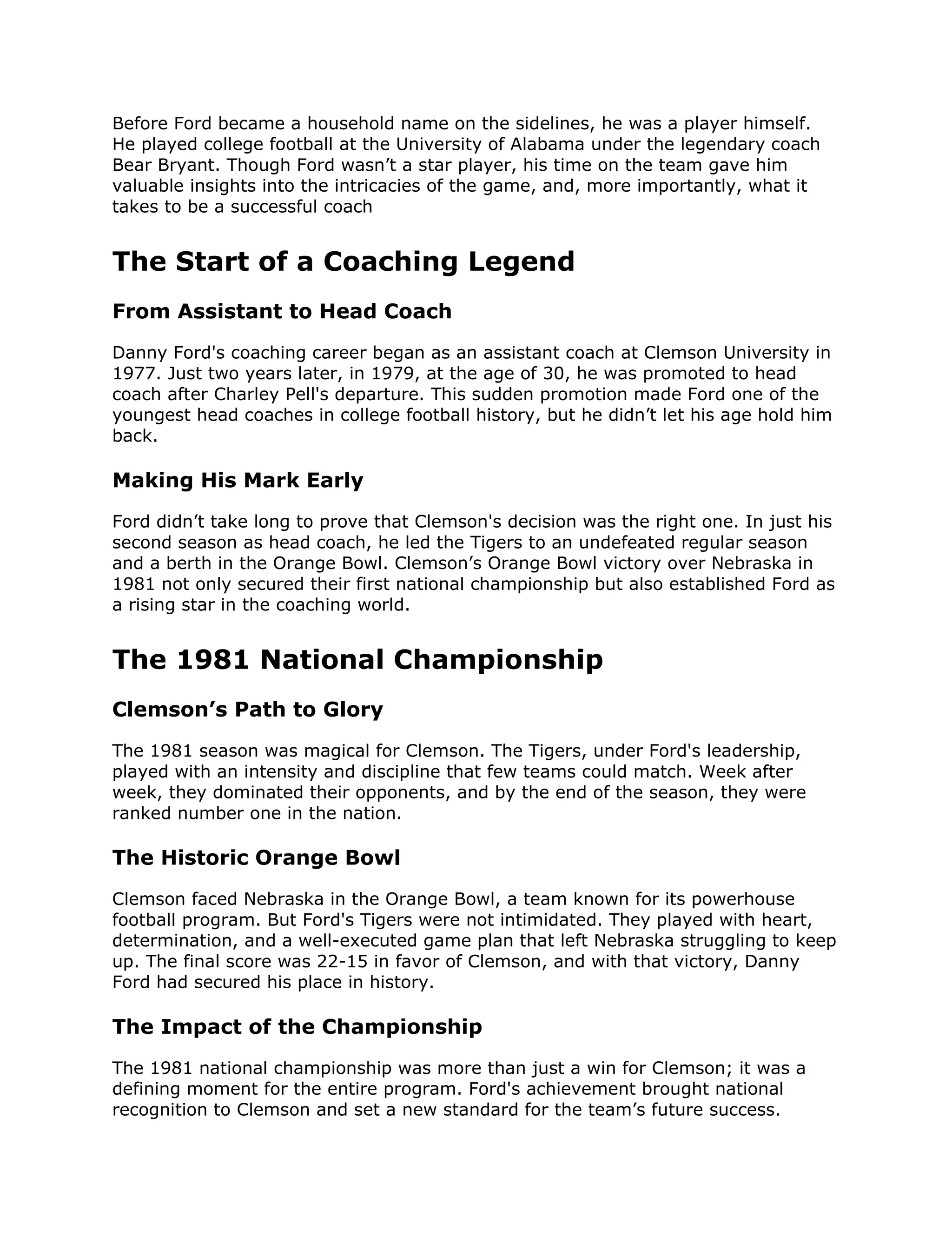 Danny Ford_ A Legend of College Football.docx