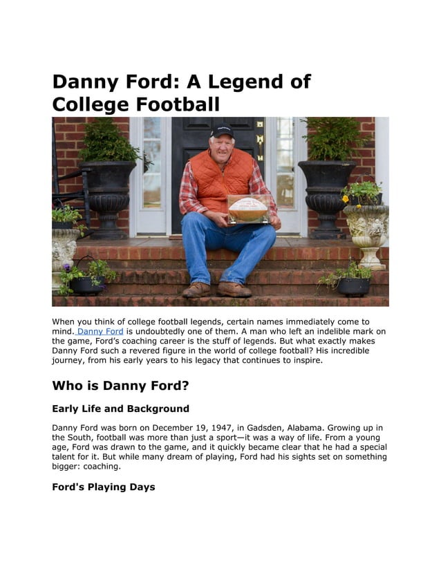 Danny Ford_ A Legend of College Football.docx