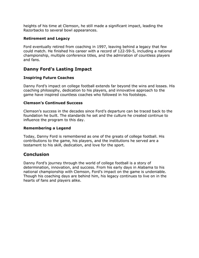 Danny Ford_ A Legend of College Football.docx