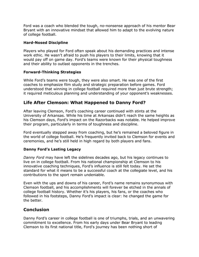Danny Ford_ The Legacy of a College Football Legend.docx