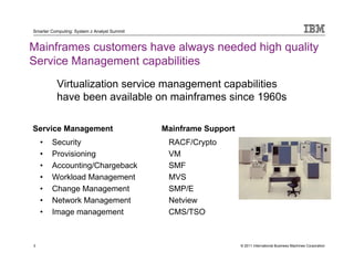 Integrated Service Management for zEnterprise will be key for Cloud ...