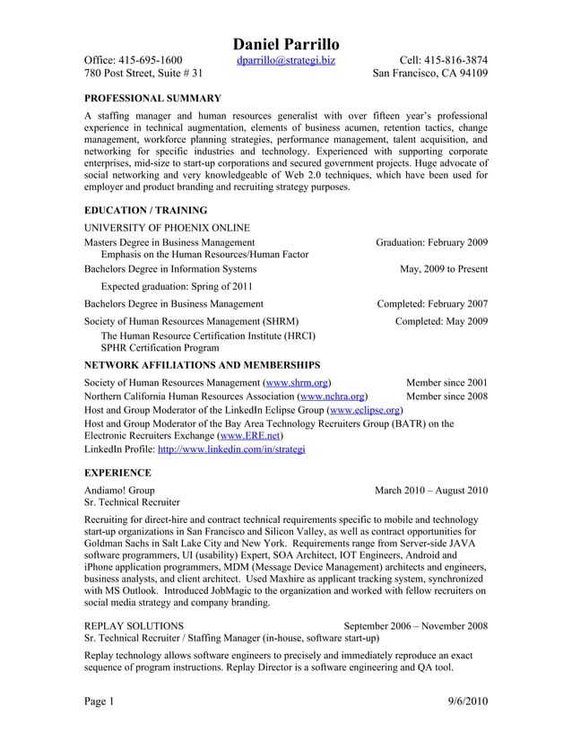 Danny's resume | DOC