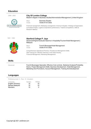 Danny wong resume | PDF