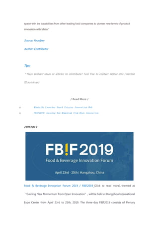 Danone and Mars Join Givaudan’s New Mista Innovation Platform | PDF | Food Industry | Industries