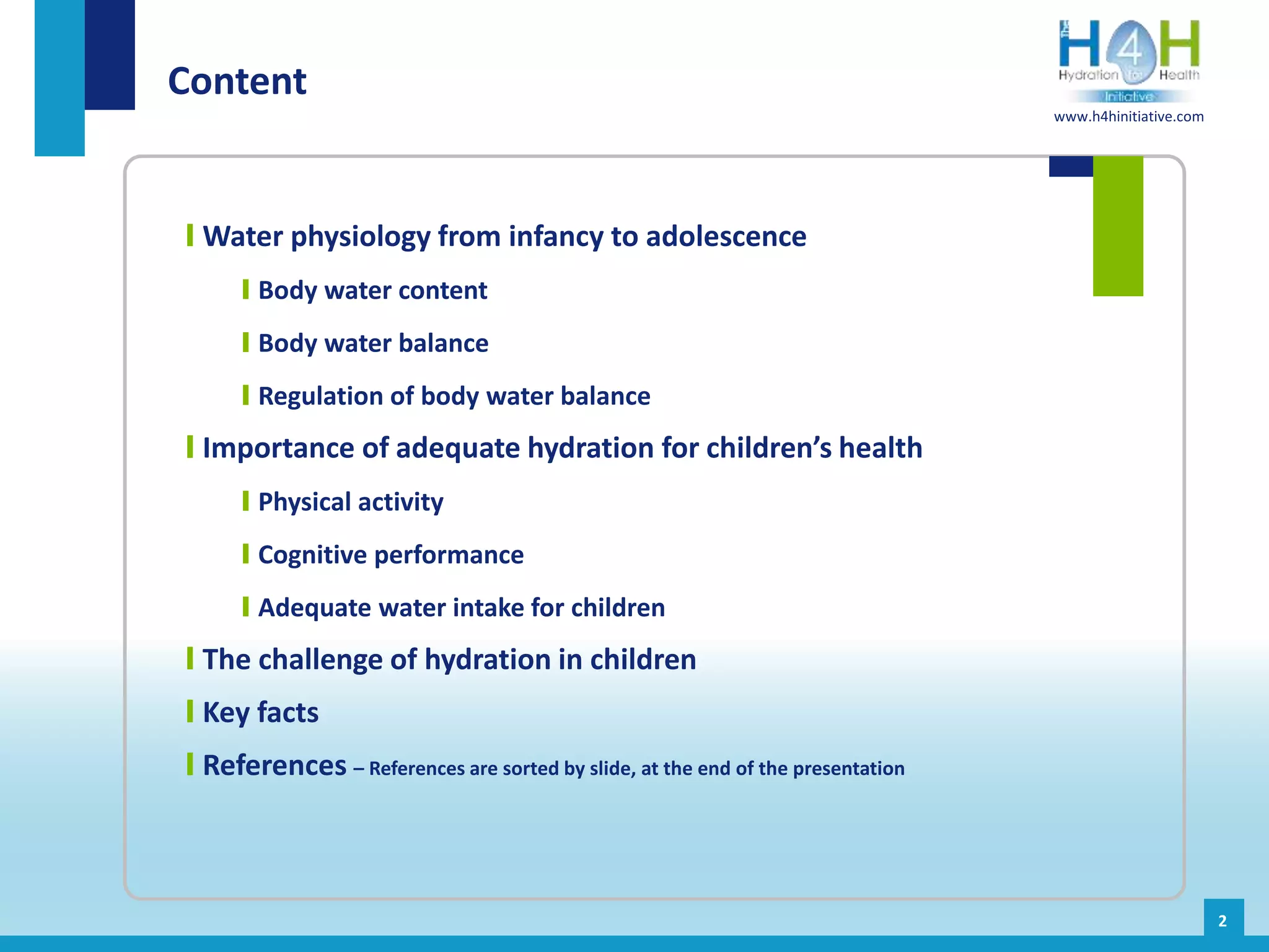 Water intake and hydration physiology during childhood | PPTX