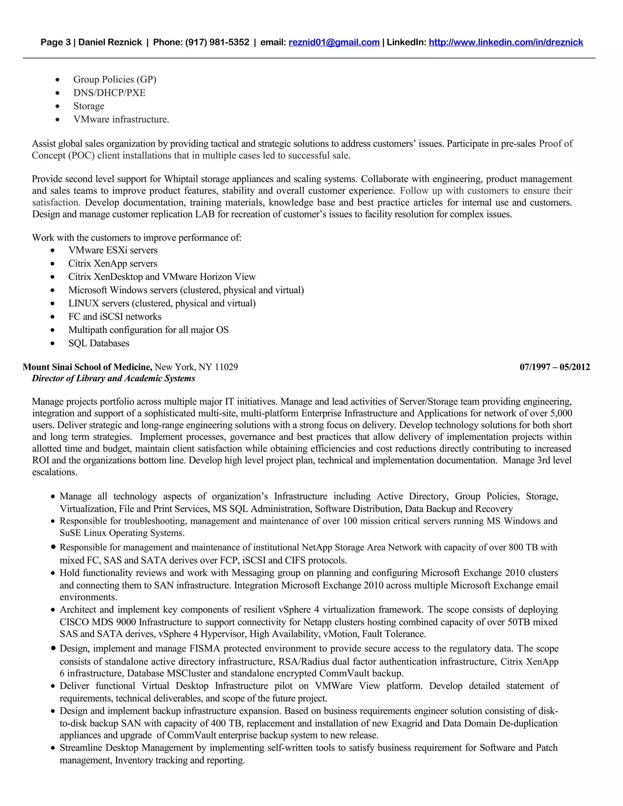 Dan reznick resume_05102016 | DOC