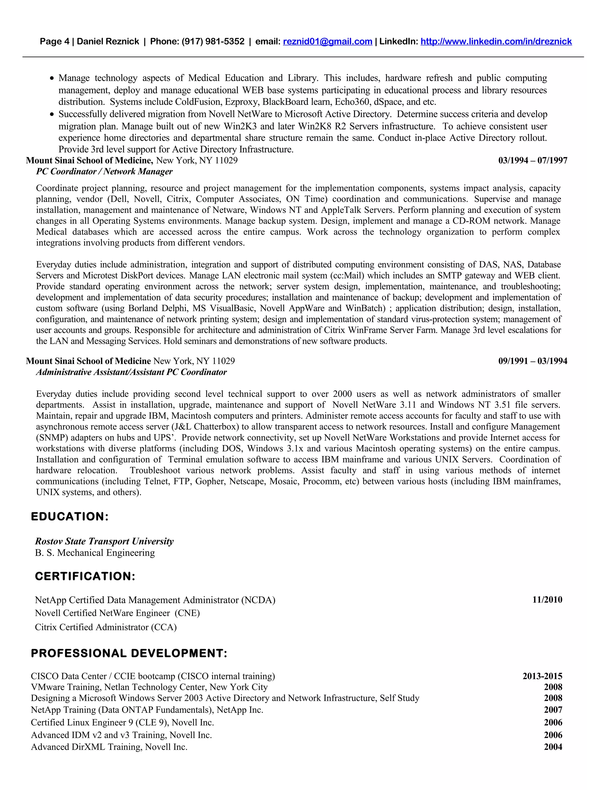 Dan reznick resume_05102016 | PDF