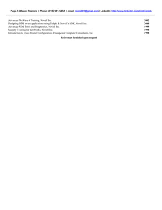 Dan reznick resume_05102016 | DOC