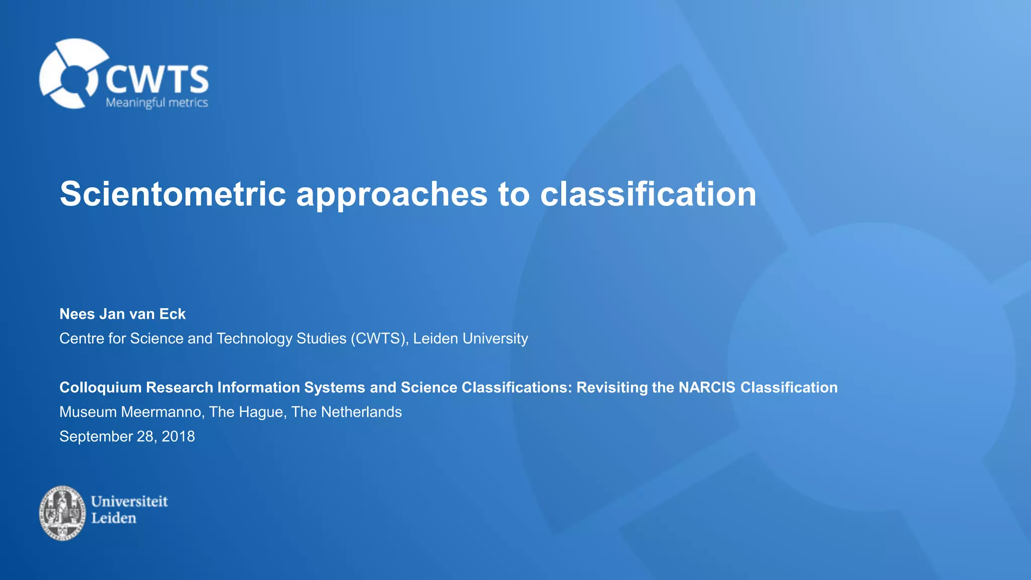 Scientometric approaches to classification | PPTX