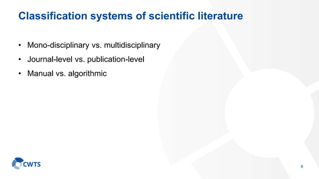 Scientometric approaches to classification | PPTX