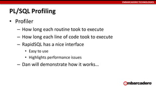 PL/SQL Tips and Techniques Webinar Presentation | PPTX | Databases | Computer Software and ...