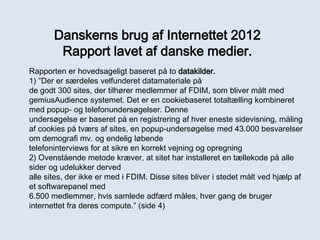 Danskerne og internettet | PPT