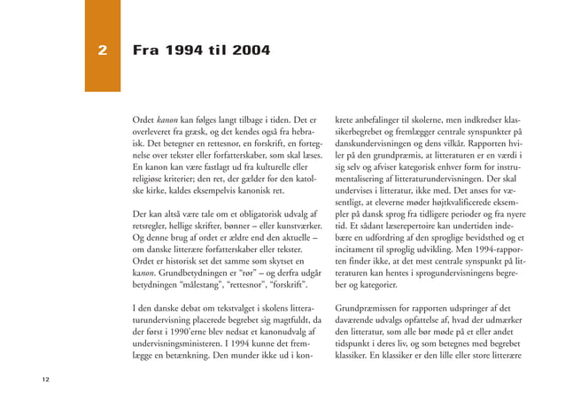 Dansk Litteraturs Kanon | PDF