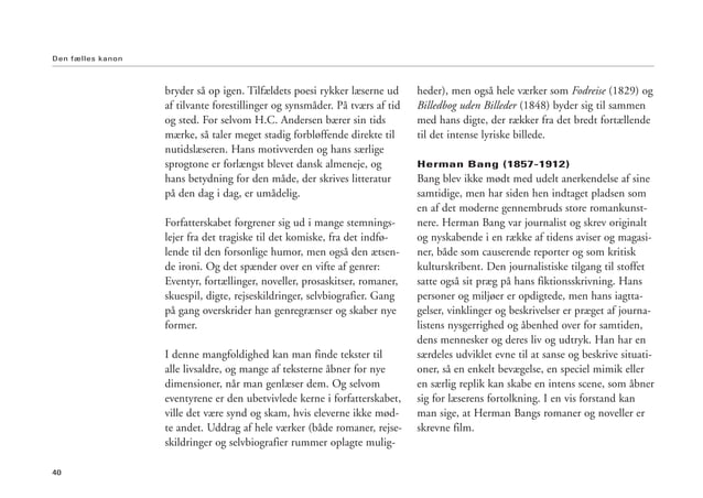 Dansk Litteraturs Kanon | PDF