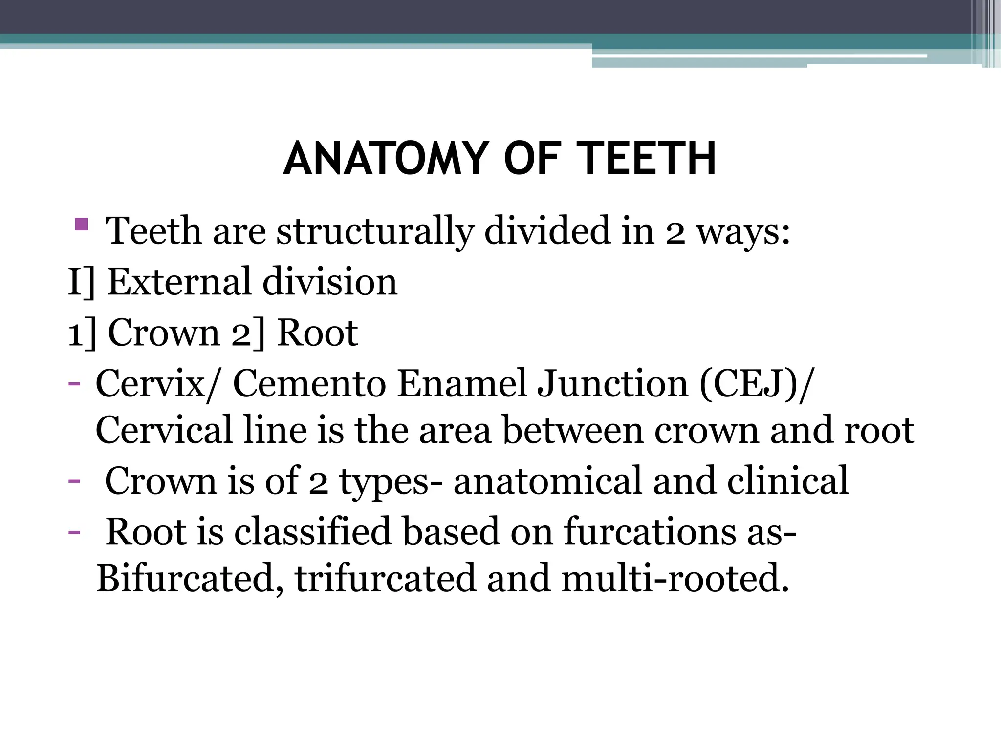 DANTAGATA ROGAH AND TEETH ANATOMY WITH AYURVEDIC DANTAGAT ROGA | PPTX