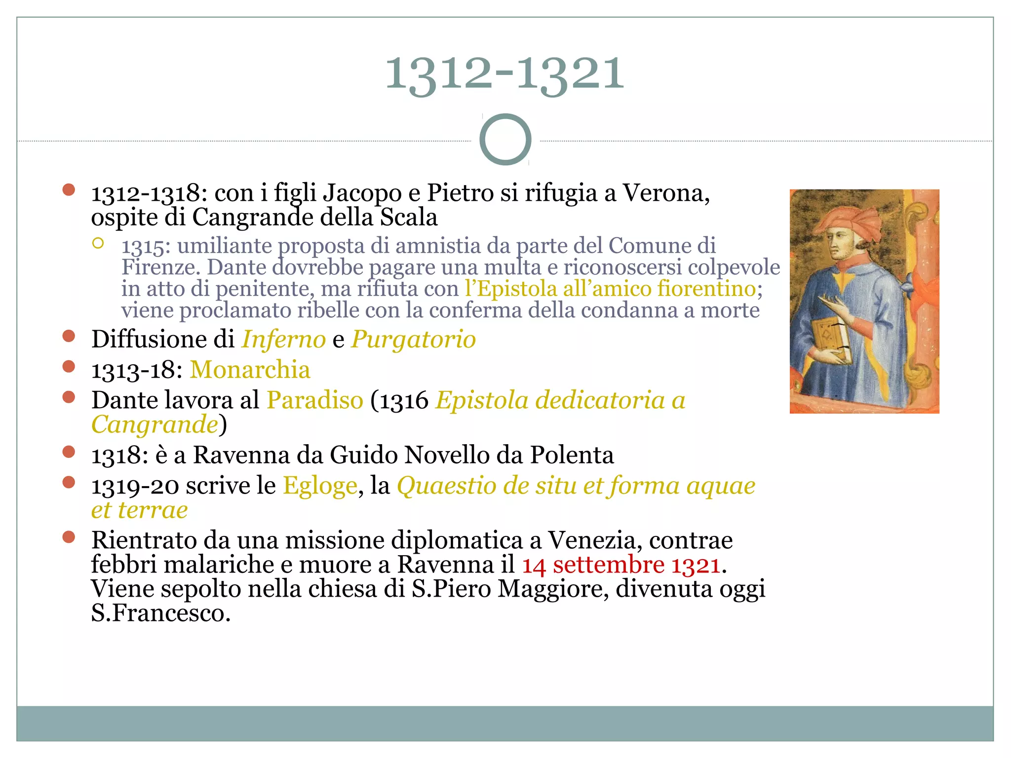 Dante biografia e produzione | PPT