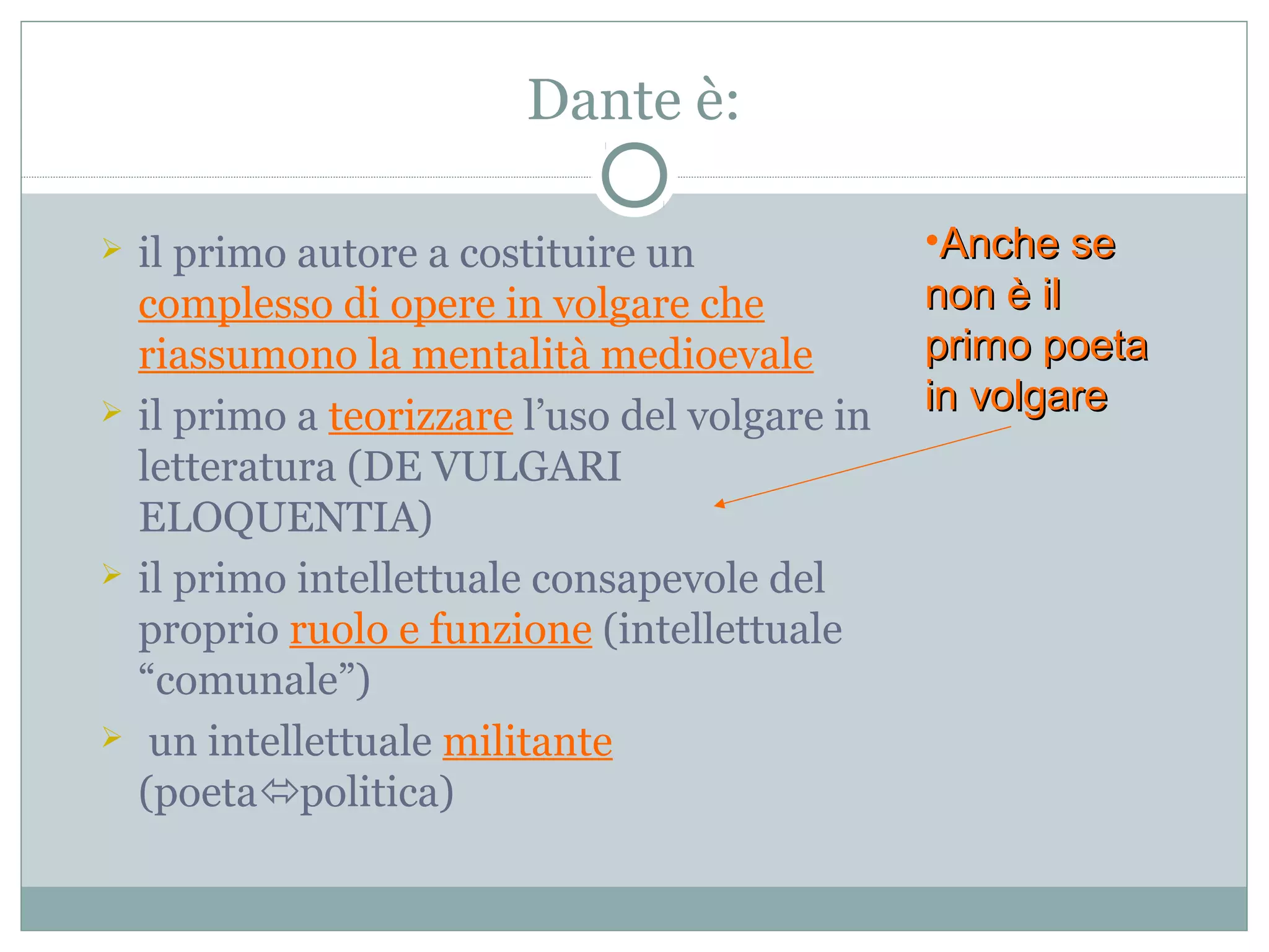 Dante biografia e produzione | PPT