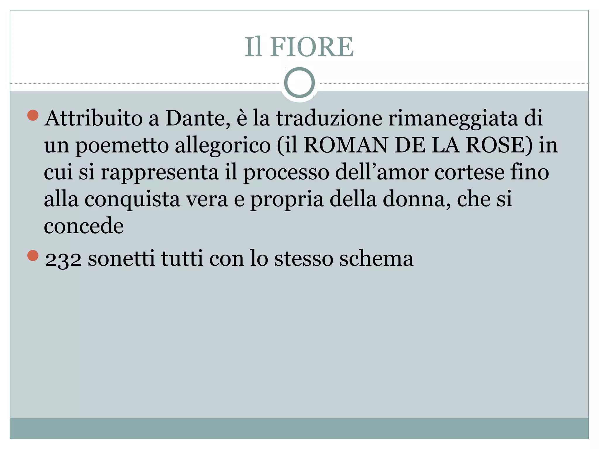 Dante biografia e produzione | PPT