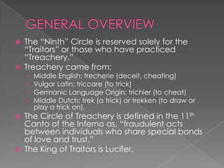 Dante Alighieri - Inferno (Ninth Circle) | PPTX