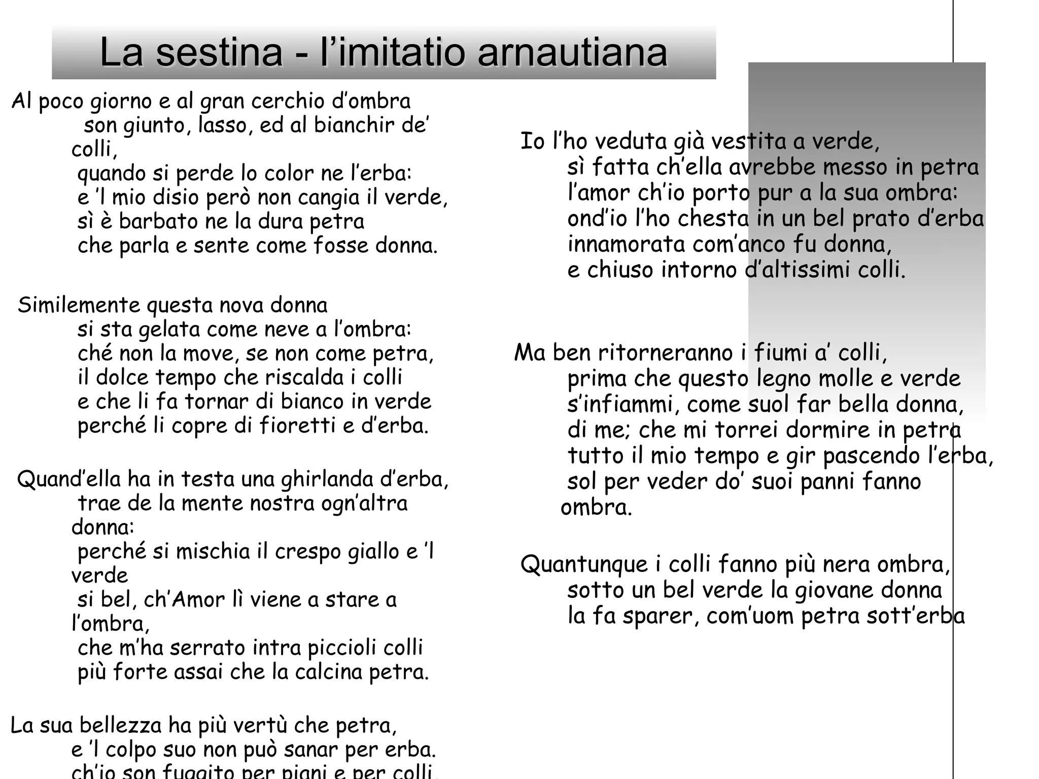 Dante panoramica generale | PPT