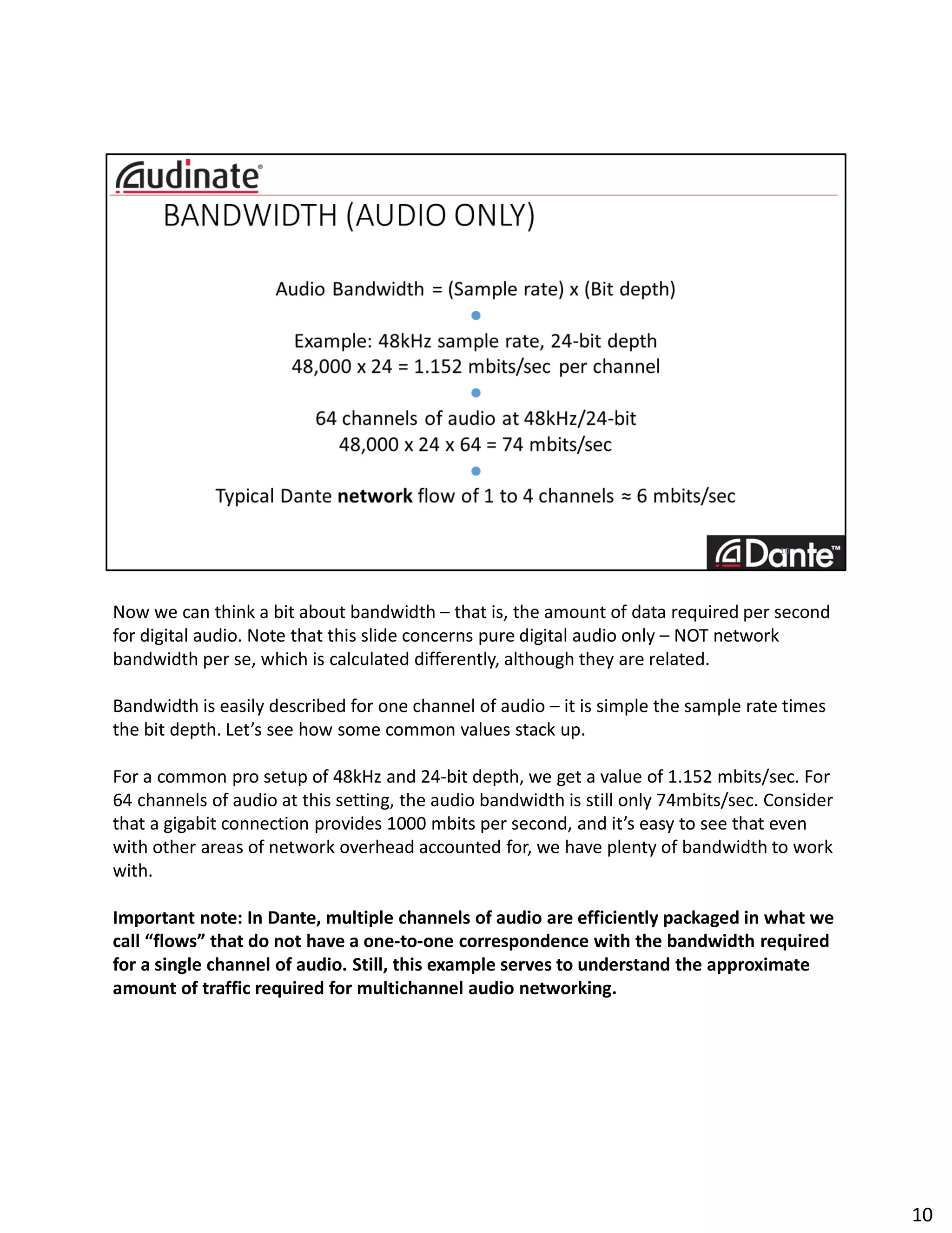 Dante Audio Networking Fundamentals | PDF