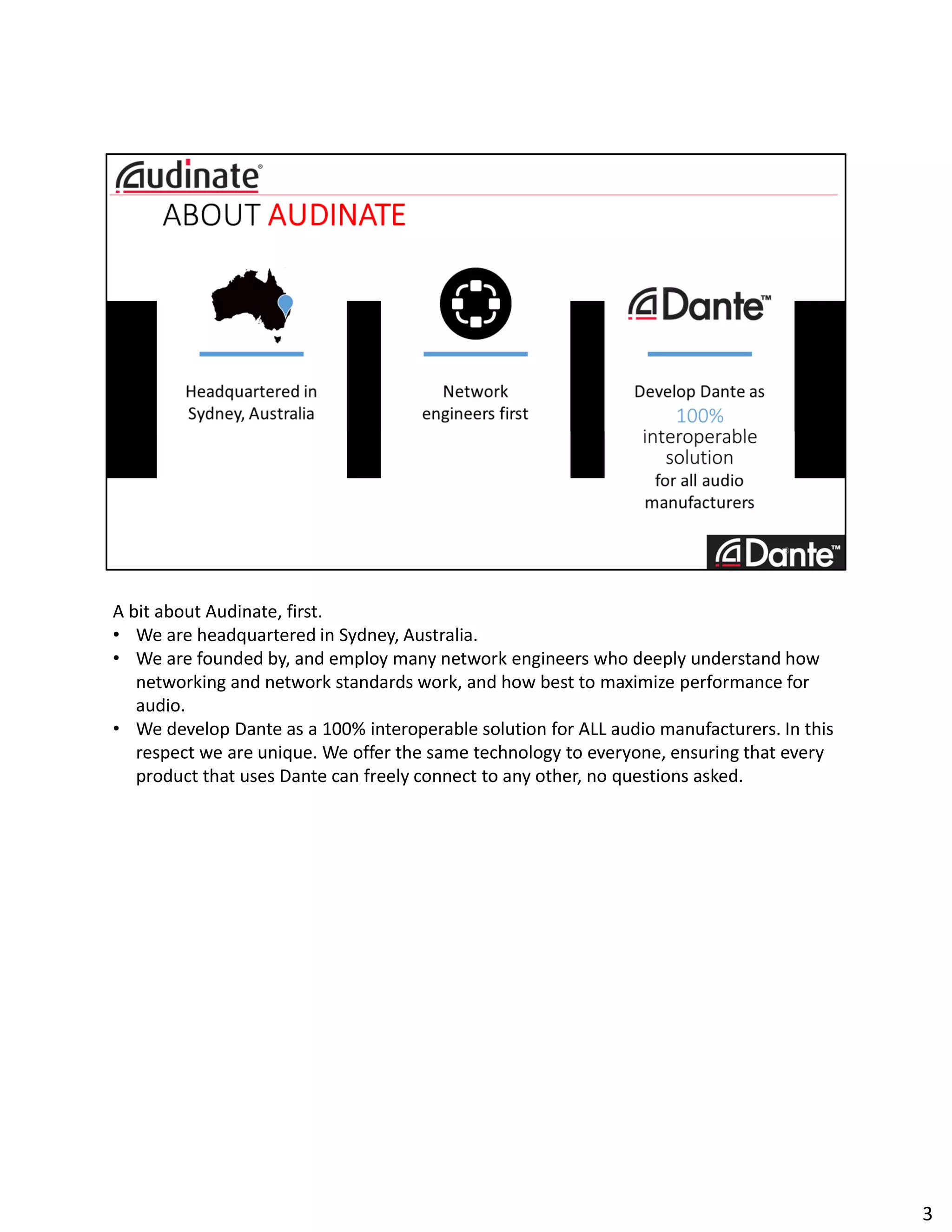 Dante Audio Networking Fundamentals | PDF