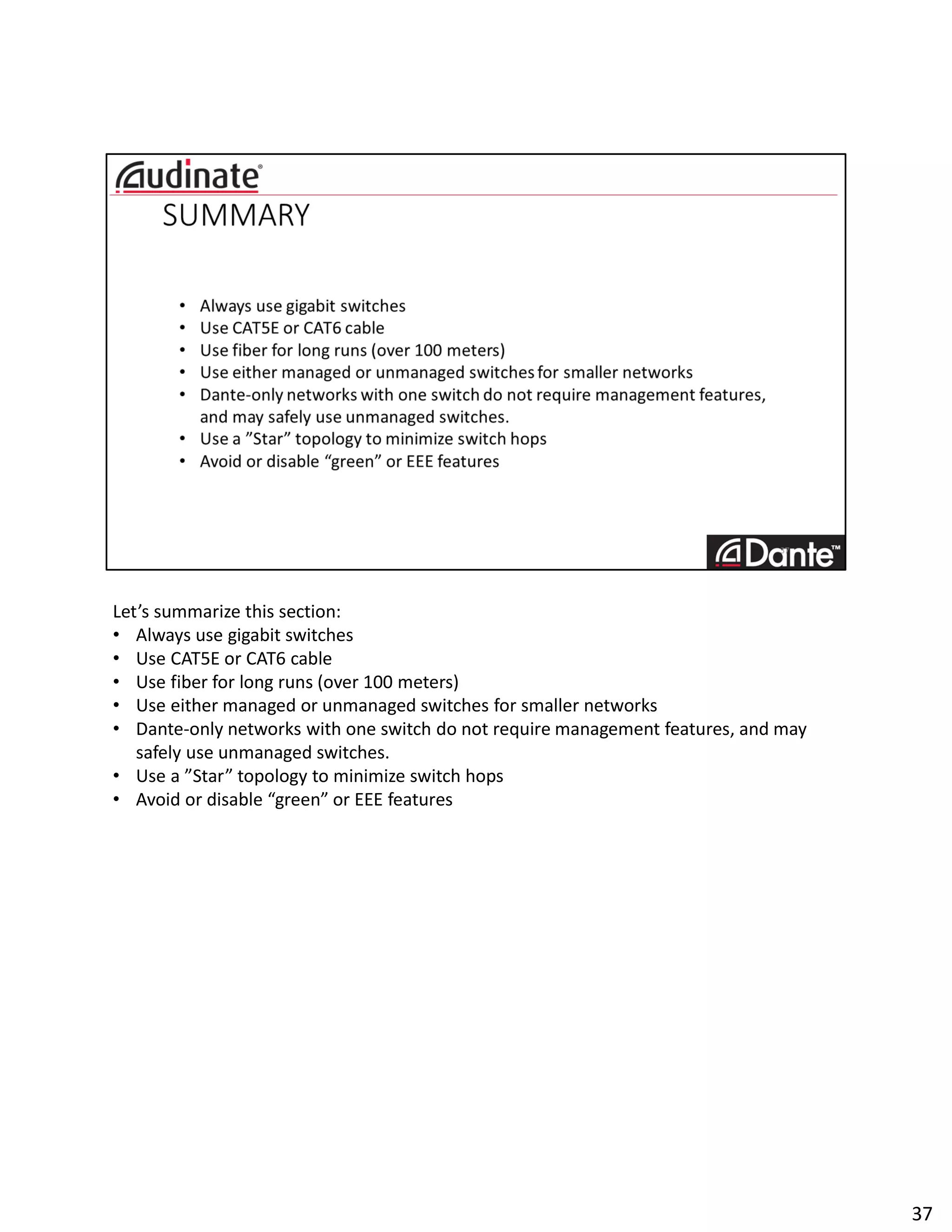 Dante Audio Networking Fundamentals | PDF