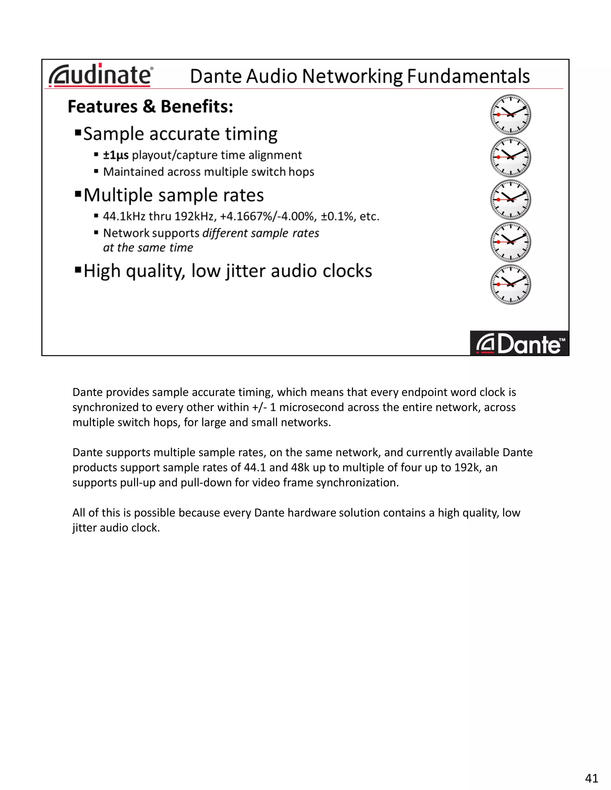 Dante Audio Networking Fundamentals | PDF