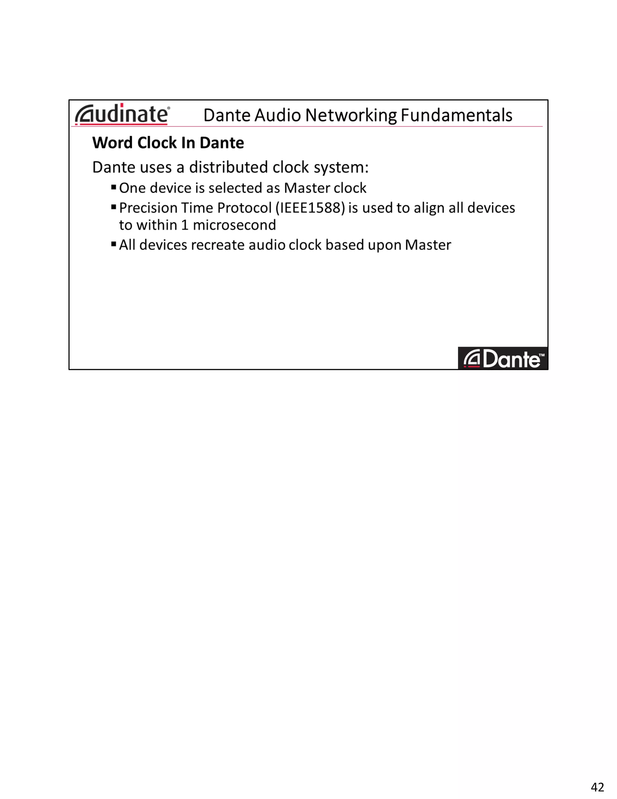 Dante Audio Networking Fundamentals | PDF