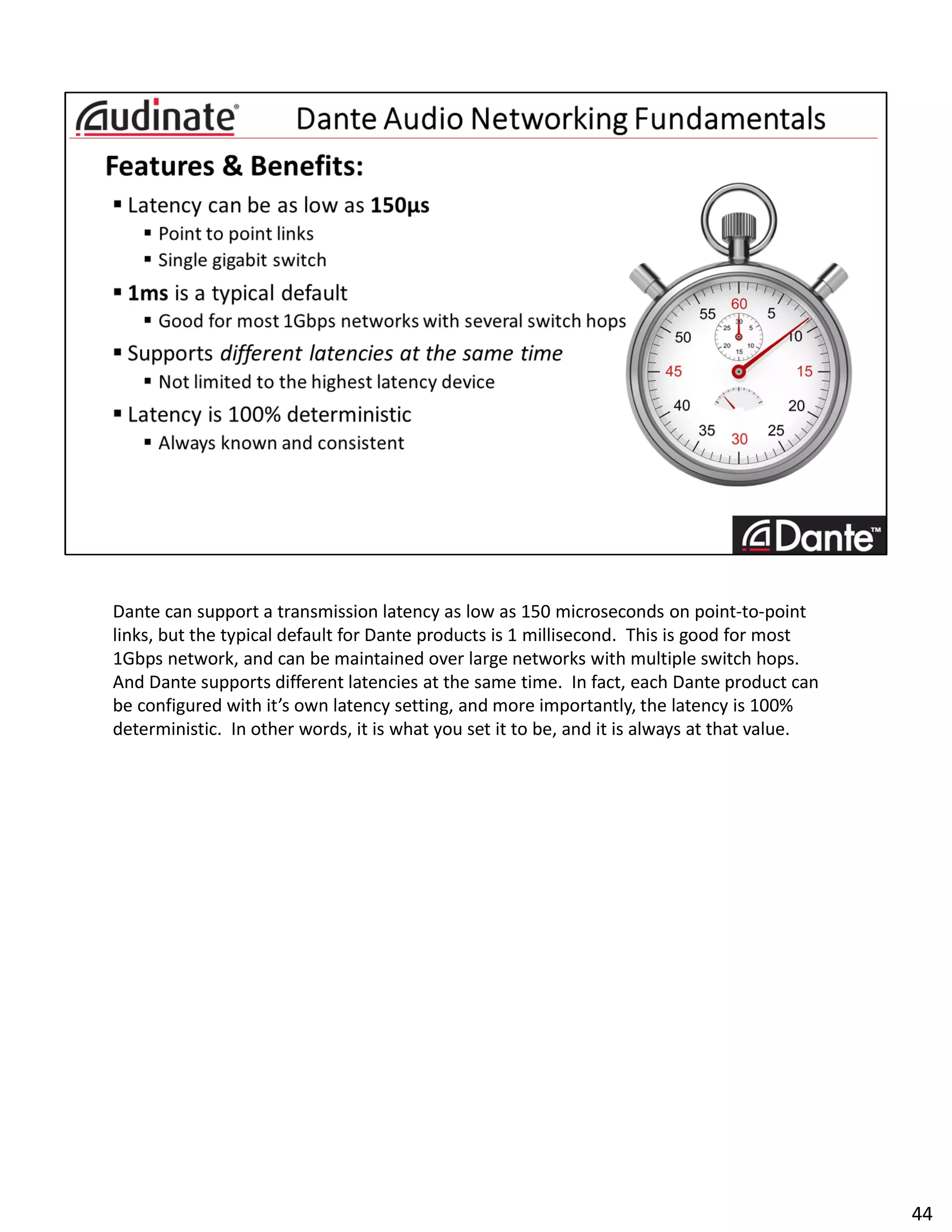 Dante Audio Networking Fundamentals | PDF