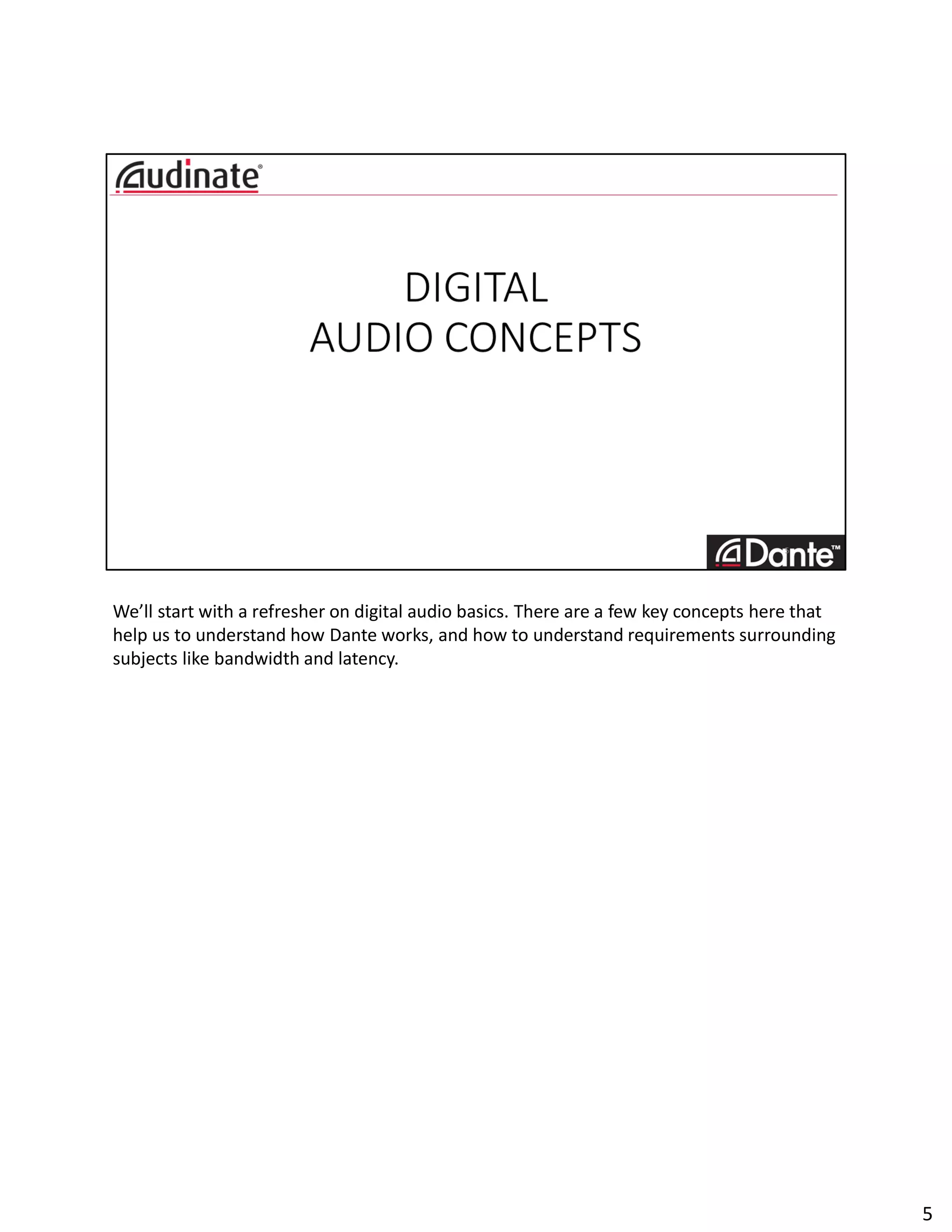 Dante Audio Networking Fundamentals | PDF